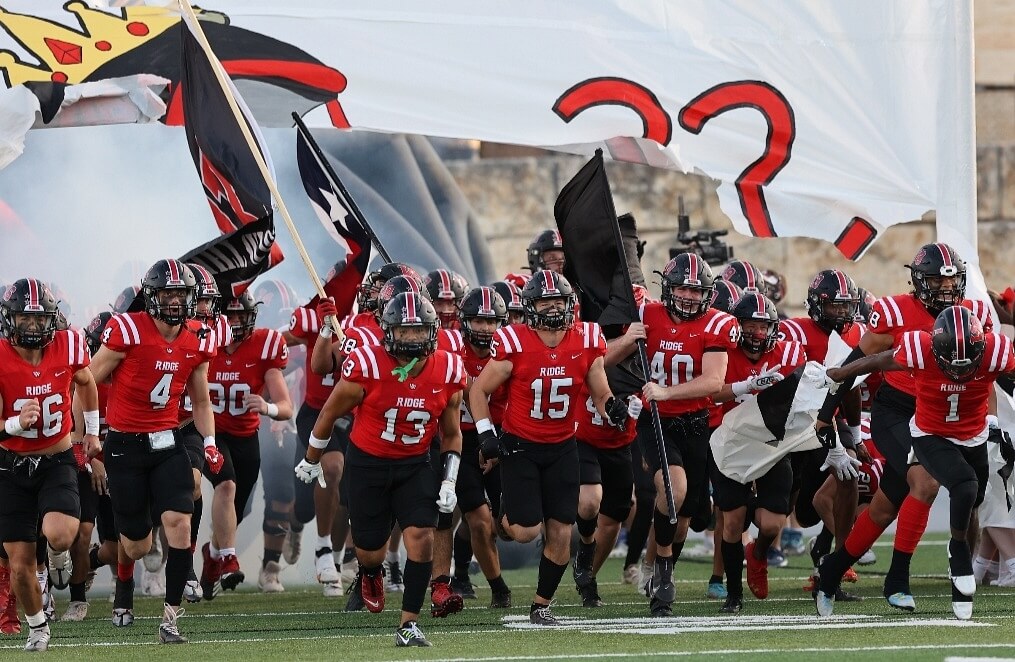 running onto field, homecoming